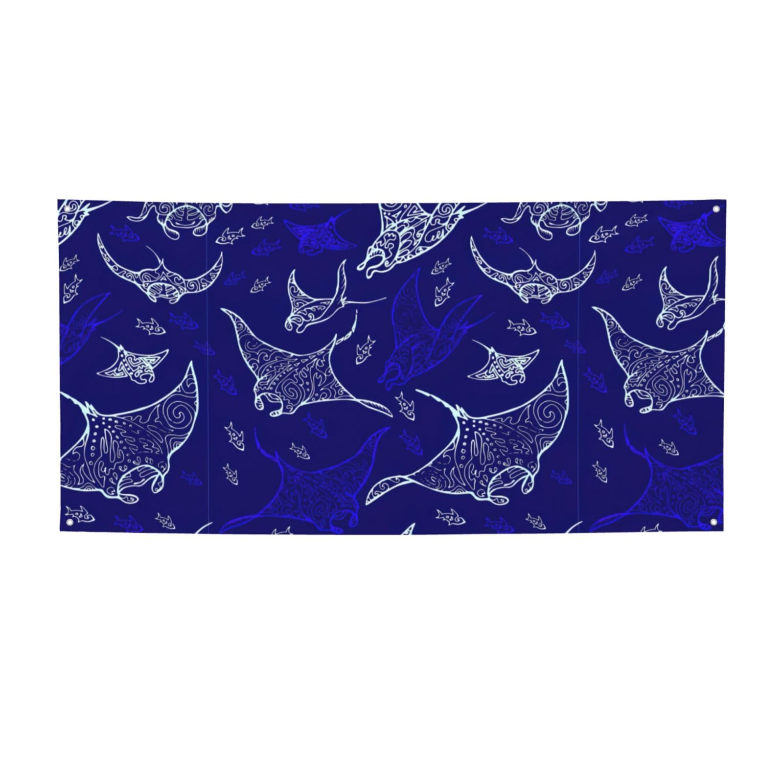 Amazon.com: Manta Ray and Fish Print Backdrop Banner Birthday Party ...