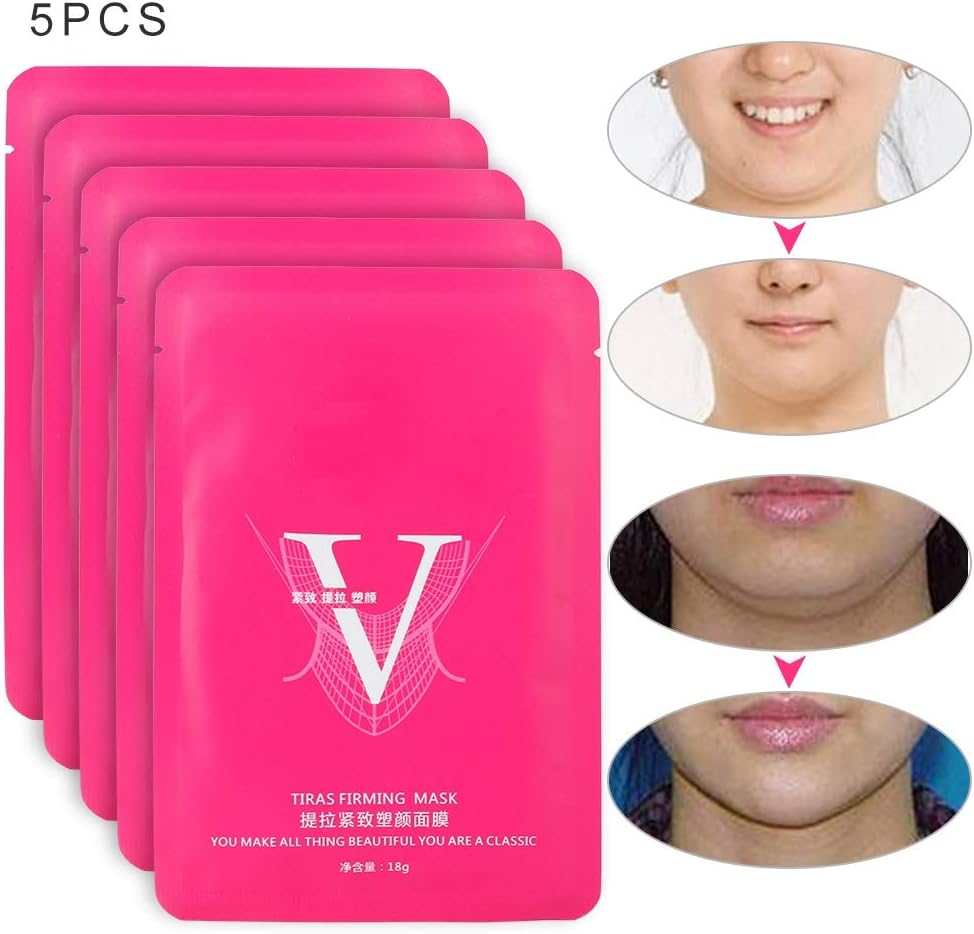 Face Shape Mask Disposable 5 Pcs Lifting Firming V-Face Bandages ...