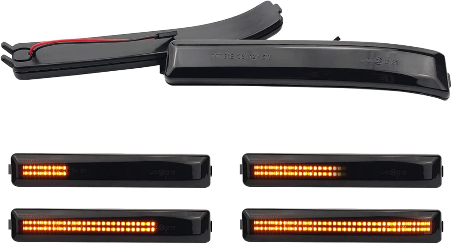 Amazon.com: 2PCS LED Side Mirror Reflector Light Sequential Amber Turn ...