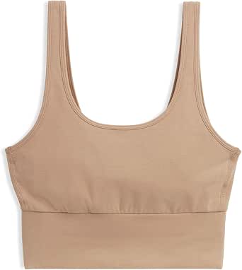 TomboyX Longline Scoop-Neck Bra, Cotton Bralette for Women, Wireless No ...