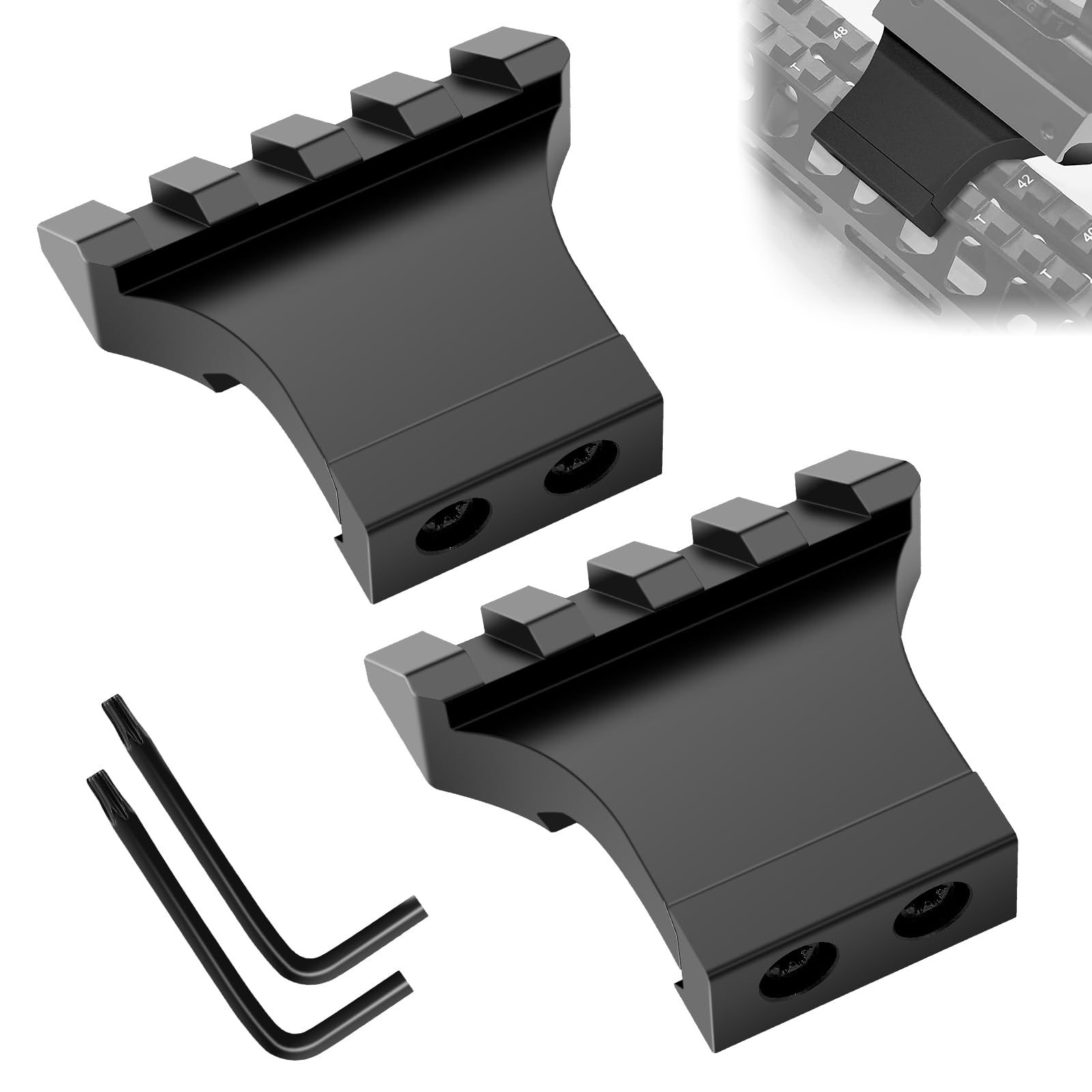 Snapklik.com : 45 Degree Offset Rail Mounts,Offset Picatinny Rail Mount ...