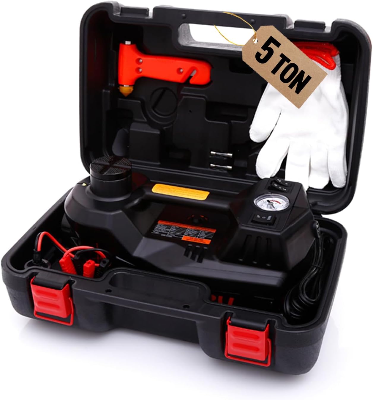 Amazon.com: Trihelper Electric Car Jack 5 Ton 12V Floor Jack Hydraulic ...