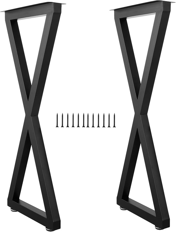 Amazon.com: ALLCOS Metal Bar Table Legs, 36 Inch Heavy Duty Dining Table Leg with Adjustment ...