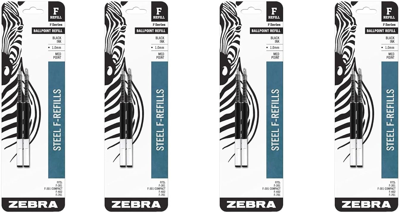 Zebra Pen Zebra F-Series Ballpoint Stainless Steel Pen Refill, Malaysia ...