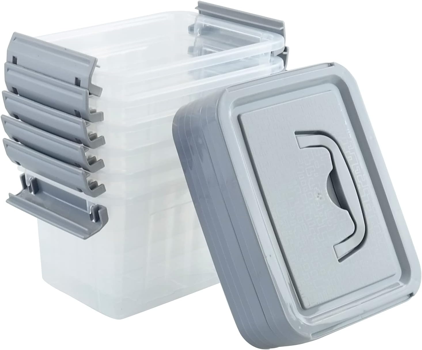 Amazon.com - CadineUS 3 Liter Small Storage Boxes with Lids, Plastic ...