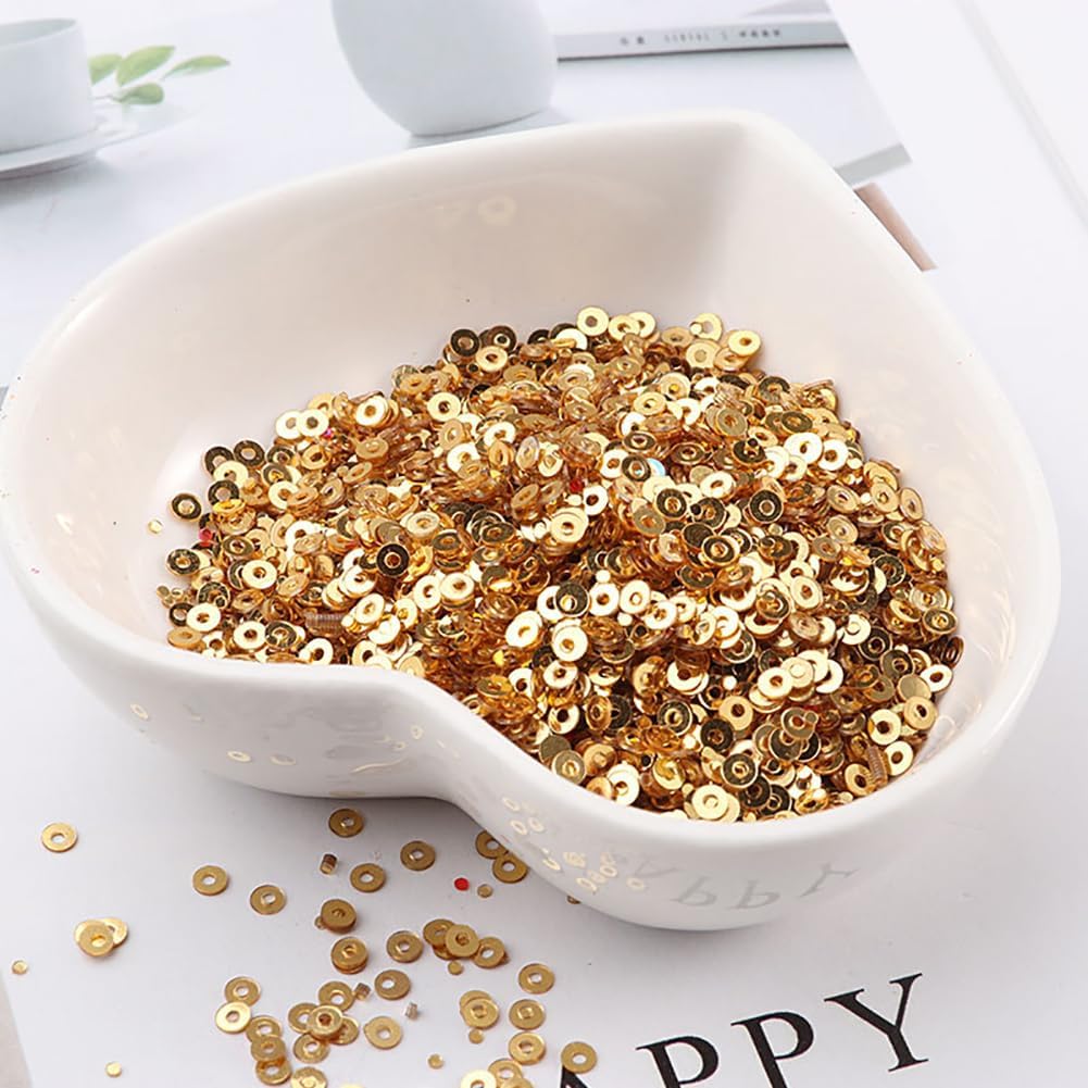 Amazon.com: 3mm Flat Sequins Rich Egyptian Gold Shiny Metallic. Made in USA