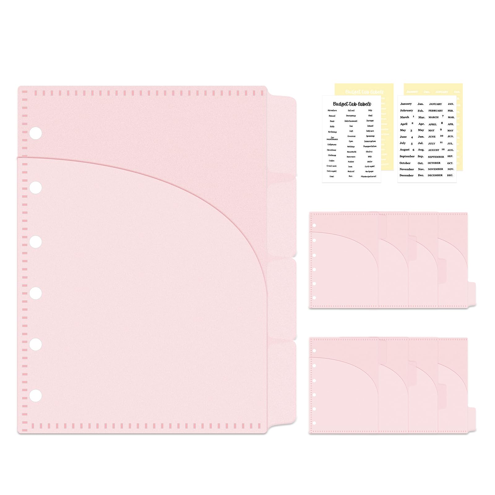 Amazon.com : Mogoostry A7 Cash Envelope Double-Pocket 6 Holes A7 Binder ...