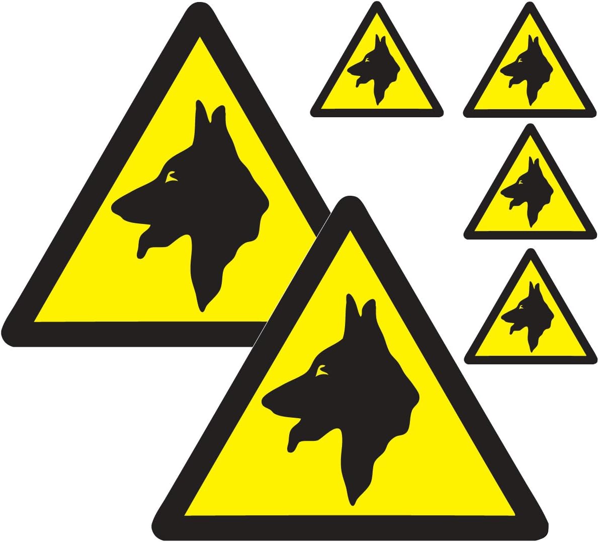 Guard Dogs Security Vehicle Sticker Pack - Set of 6 Dog Warning Van ...