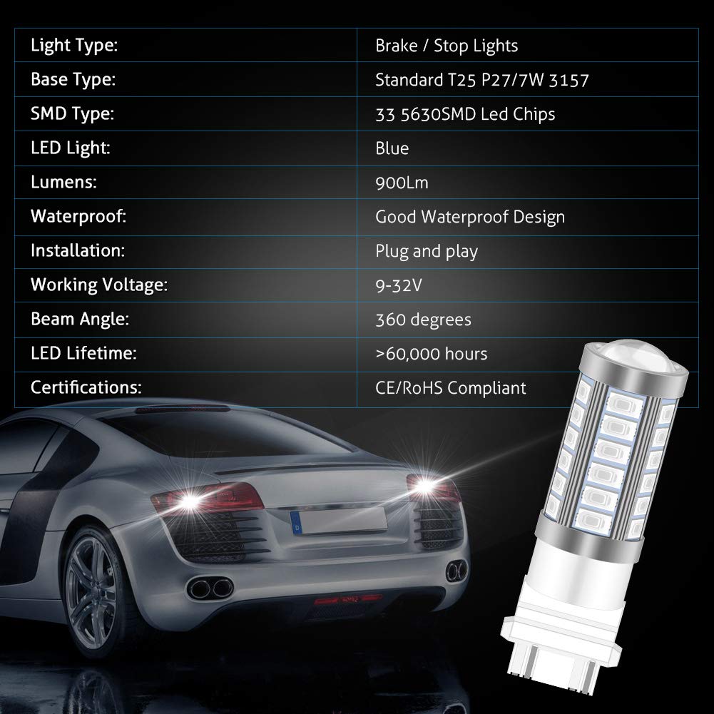 Maglite Flashlight KATUR 4-Pack Super White 750Lums 3157 3047 3057 3155 ...