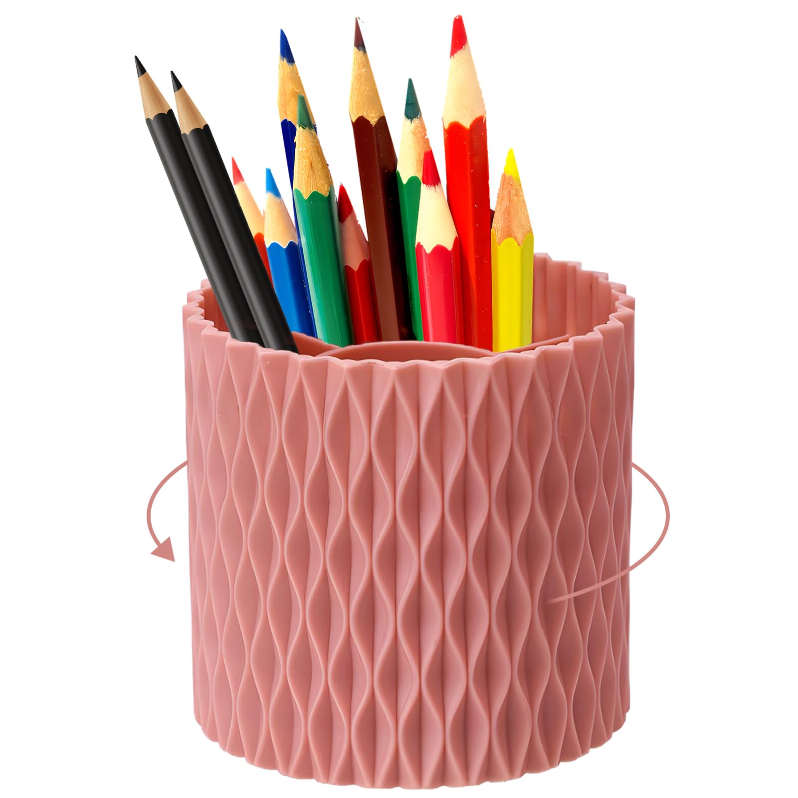 Amazon.com: EZSKY Rotate Pen Holder for Desk, 5 Slots 360-Degree ...