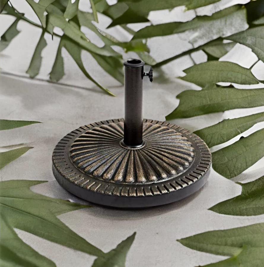Meown Cast Iron Parasol Base Adjustable Tightening Knob Heavy Duty ...