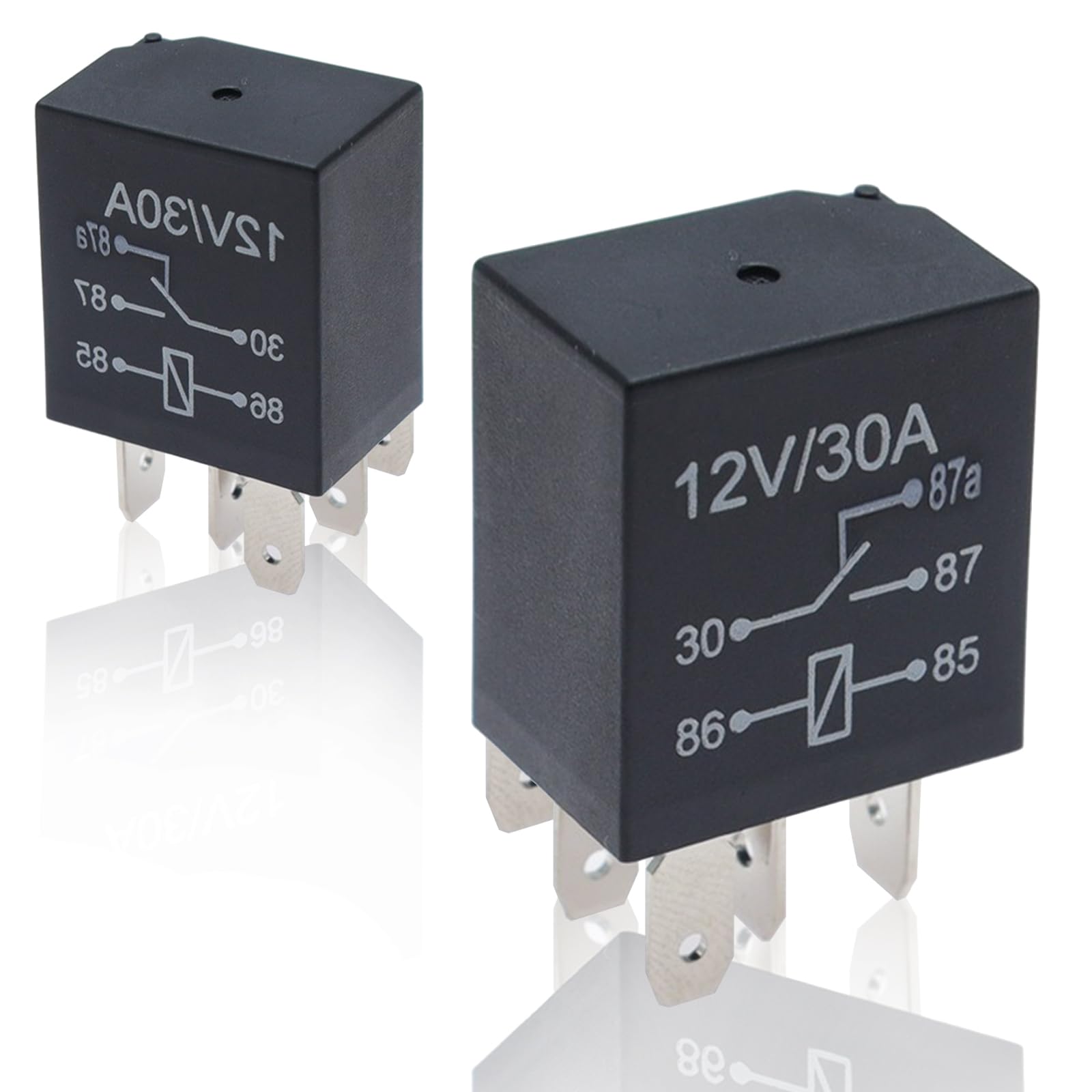 Amazon.com: 2 Pcs Car Waterproof Stable Relay,5-Pin Relay,12v 30a Relay ...