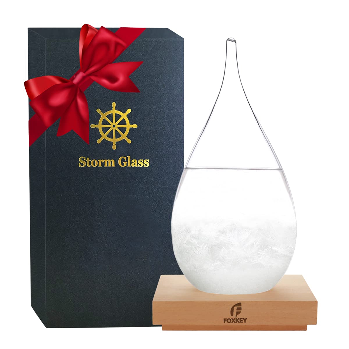 Storm Glass Weather Predictor, Drop-Shaped Weather Forecast Bottle Home ...