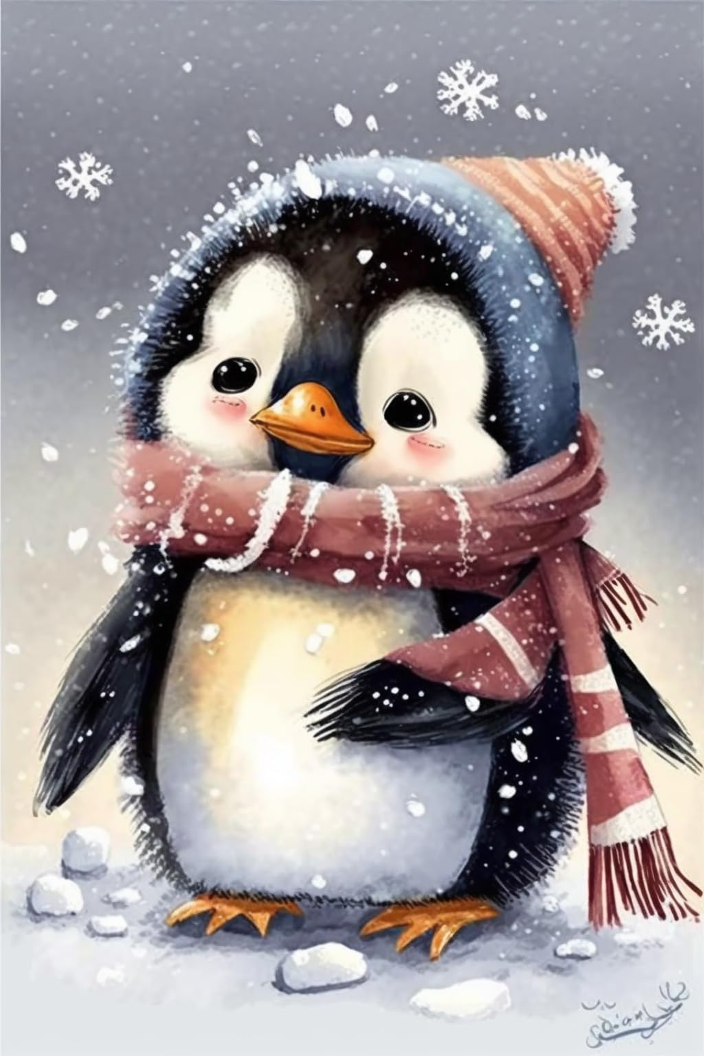 Amazon.com: Diamond Painting Kits Cartoon Penguin - DIY Diamond ...