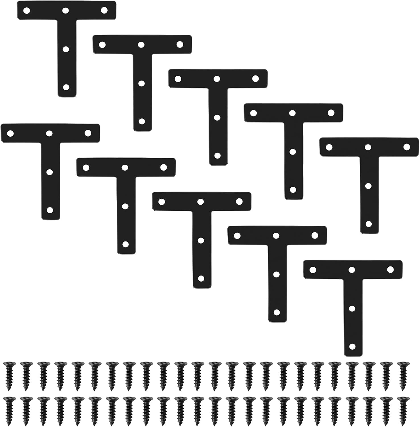 Amazon.com: Litoexpe 10 Pcs T Shape Flat Mending Plates 80mm x 80mm (3. ...