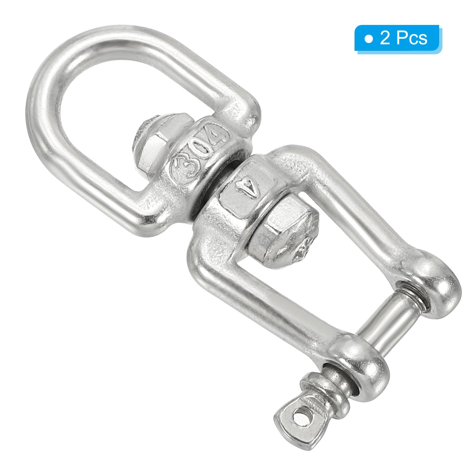 M8 Double Ended Eye Hooks Swivel Shackle 4 Pack M8 Double Ended Swivel ...