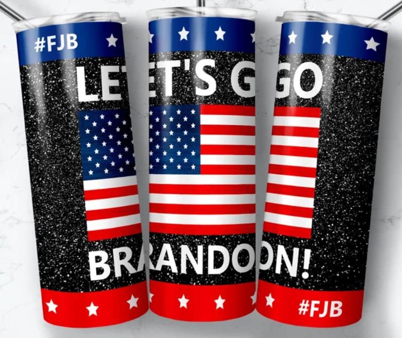 Amazon.com: Lets Go Brandon FJB Themed Tumbler Cup - 20 oz Stainless ...