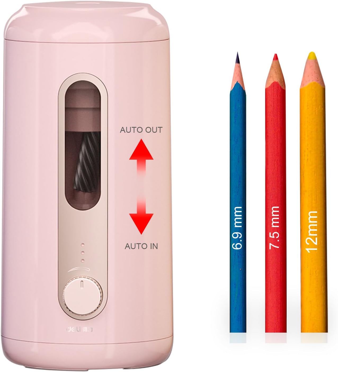 Amazon.com : deli Rechargeable Electric Pencil Sharpener, Fully ...
