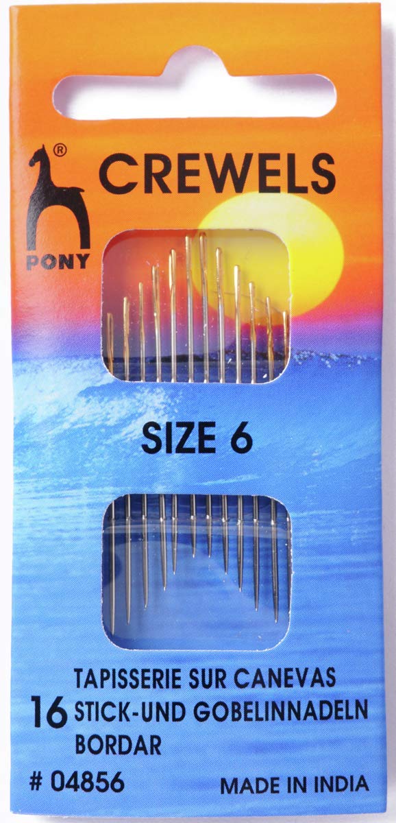 Snapklik.com : Pony Gold Eye Sewing Needles: Crewels Size 6