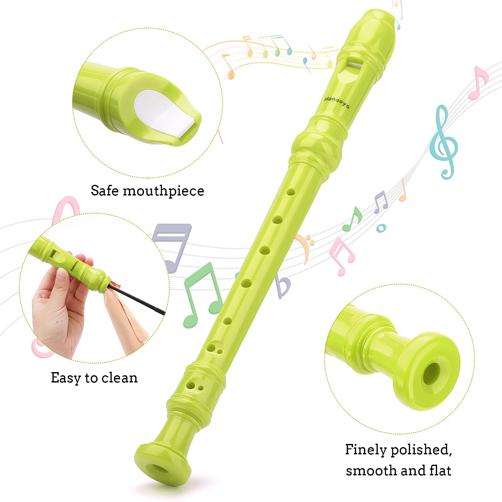Snapklik.com : Soprano Recorder Instrument German Style C Key 8 Holes ...