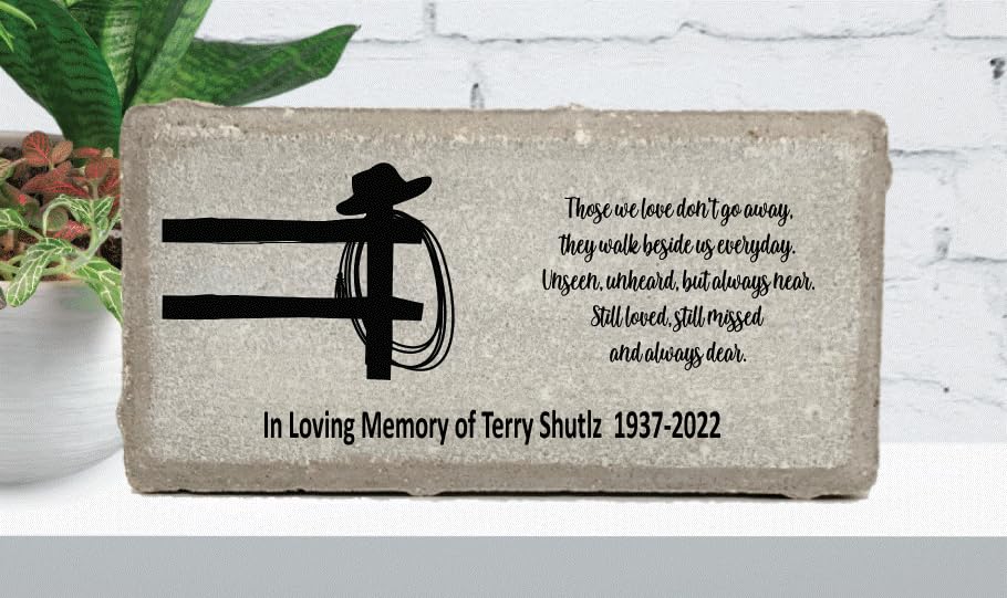 Amazon.com: Cowboy Memorial Stone - Sympathy Gift - Bereavement Gift ...