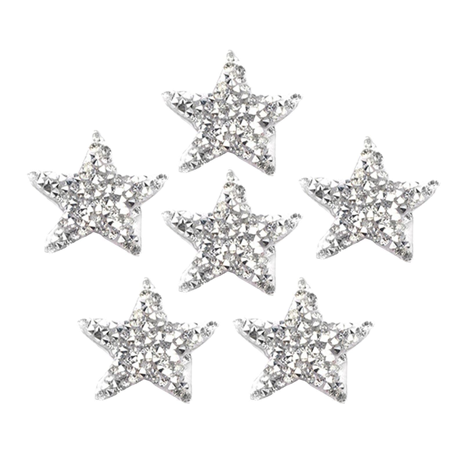 Rhinestones Star Adhesives 20 Pieces Colorful Star Iron On Patches