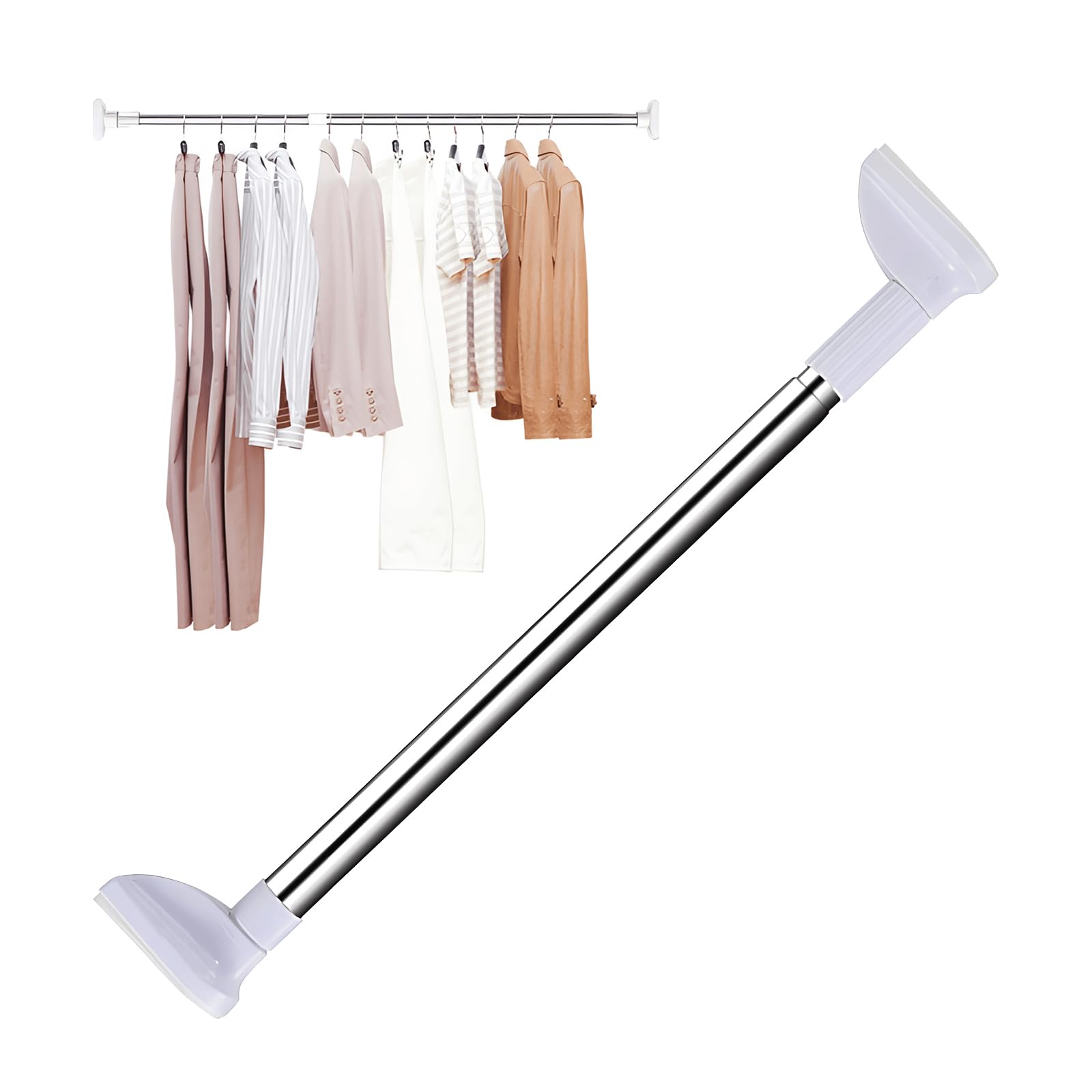 Amazon.com: Drill-Free Adjustable Rod, Multifunctional Stainless Steel ...