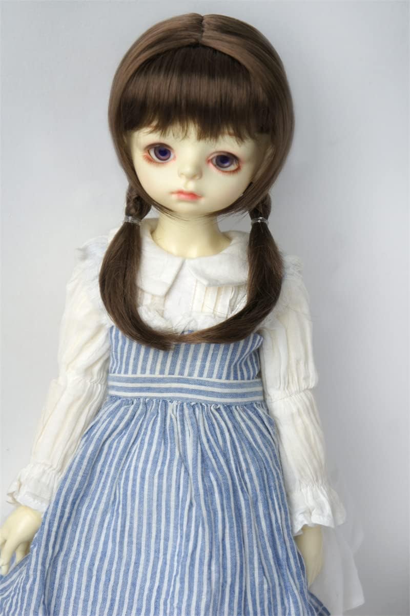 Amazon.com: 1/3 SD DOD BJD Wigs JD676 8-9inch 21-23cm Twins Braide Pony ...