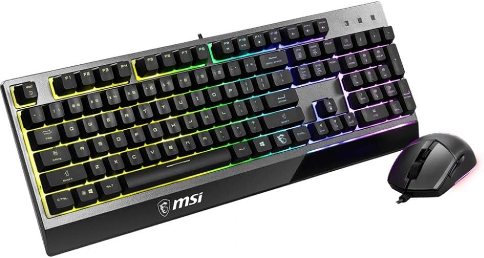 MSI VIGOR GK30 COMBO Gaming Keyboard (UK Layout) + Gaming Mouse Bundle ...