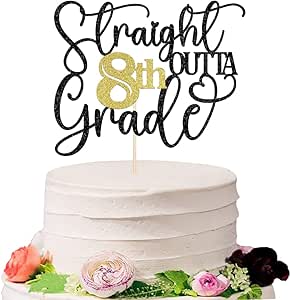 Amazon.com: Sodasos Congrats Grad Cake Topper Just Graduated Glitter ...
