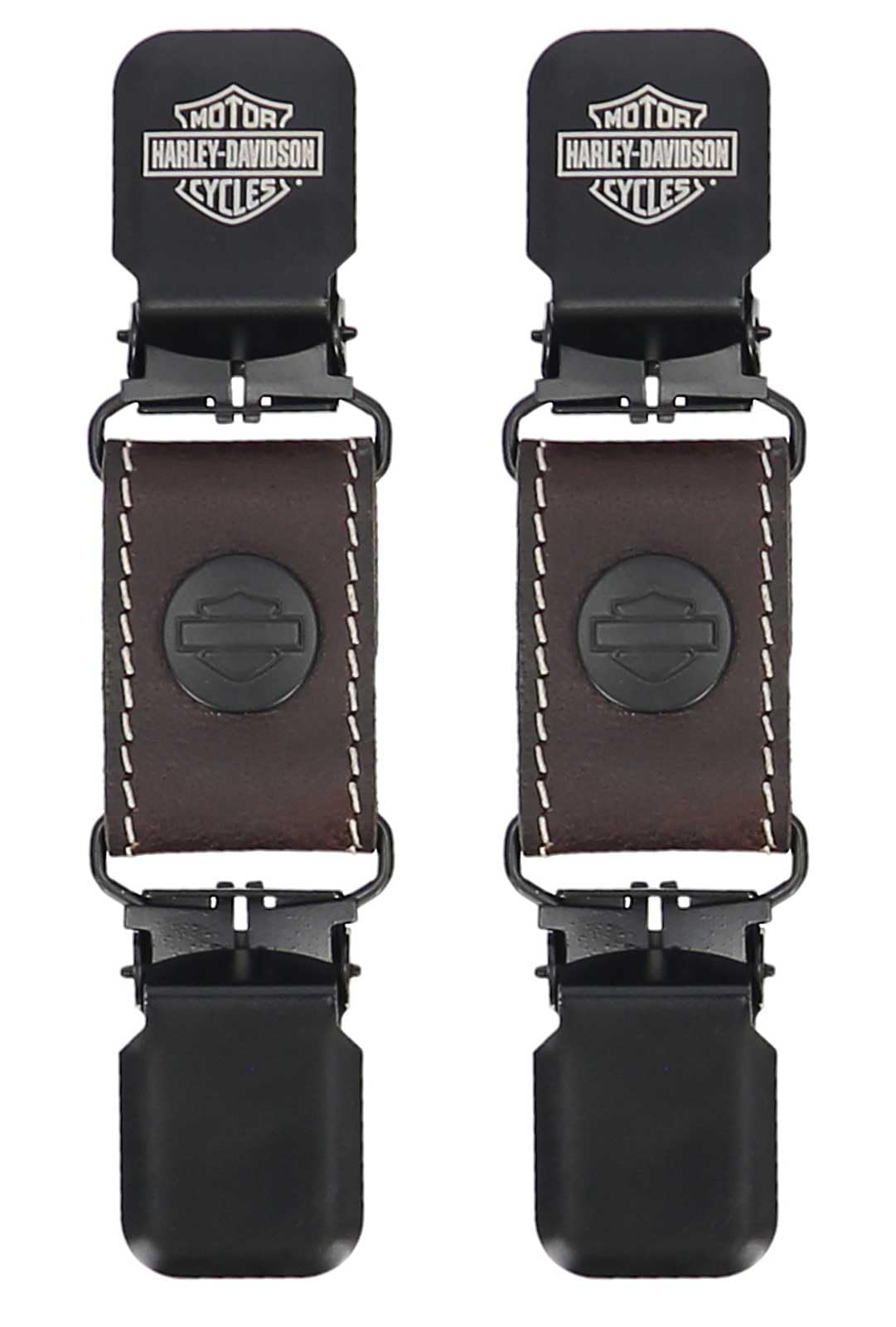 Harley-Davidson Men's Etched Bar & Shield Logo Leather Boot Clips ...