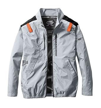 Amazon.co.jp: BURTLE バートル 春夏用 エアークラフト 長袖ブルゾン(ユニセックス) アッシュグレー AC2011 60 L : ファッション