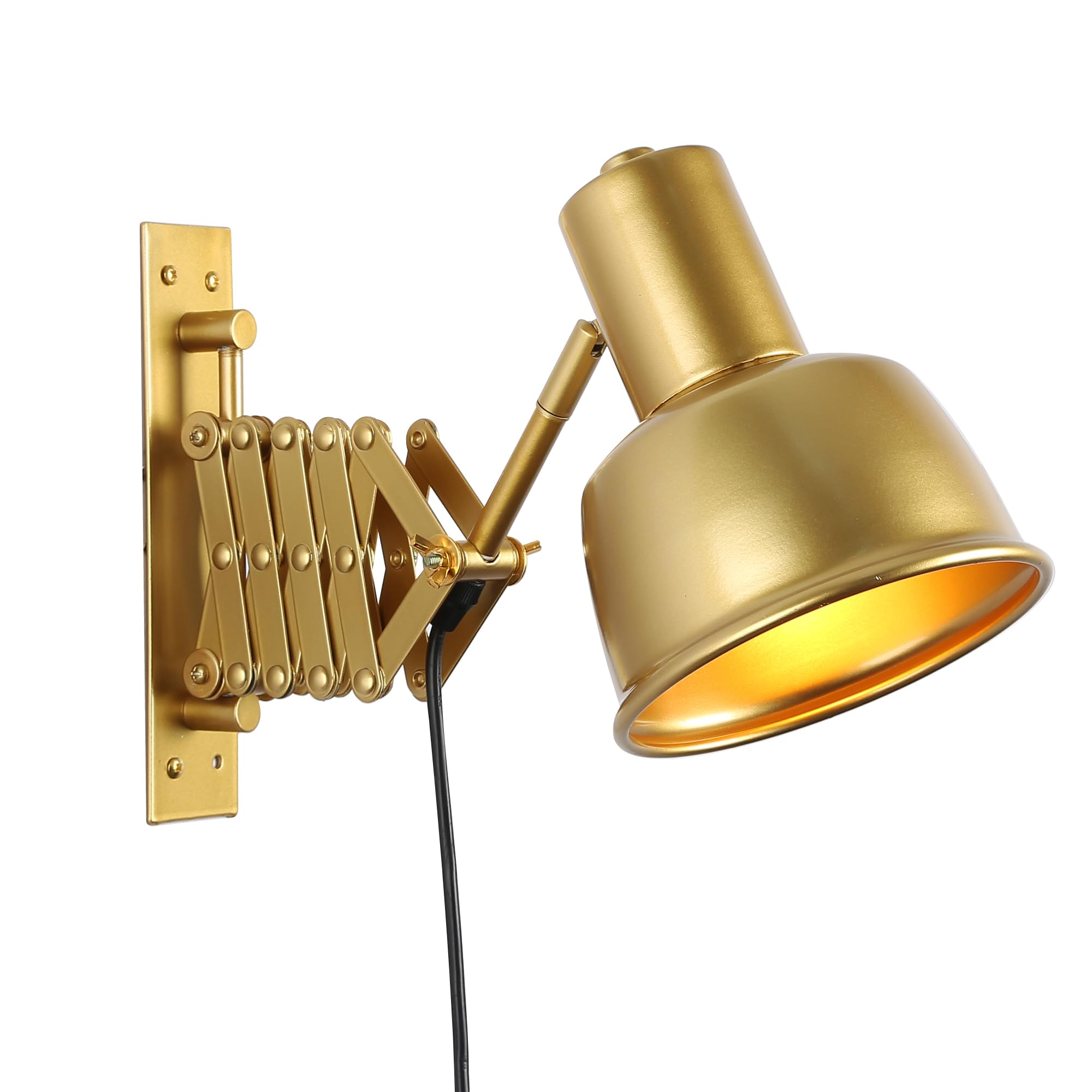 Focolux Industrial Plug in Gold Extend Wall Sconce Wall Light, Vintage ...