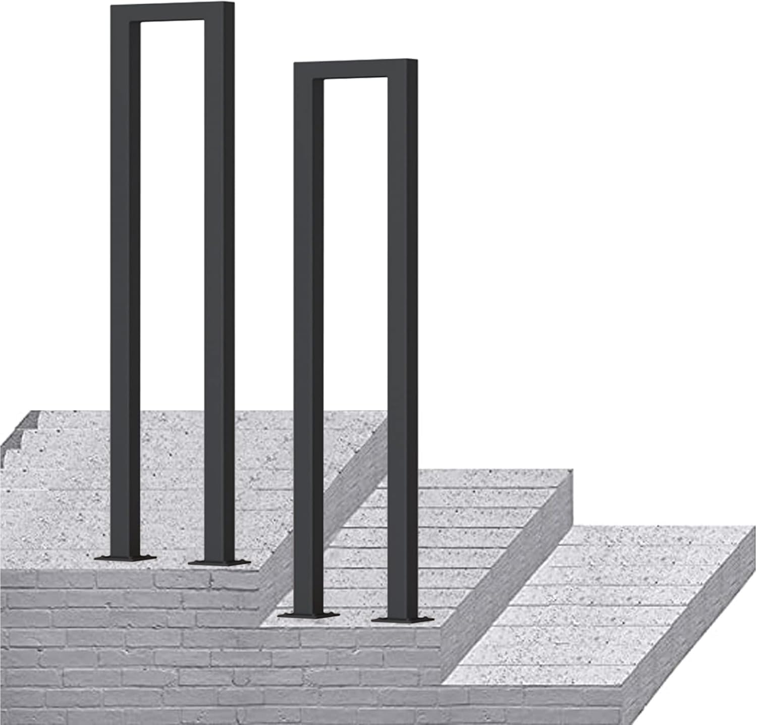 Amazon.com: Wrought Iron Stair Railing - Installation Kit, Transitional ...