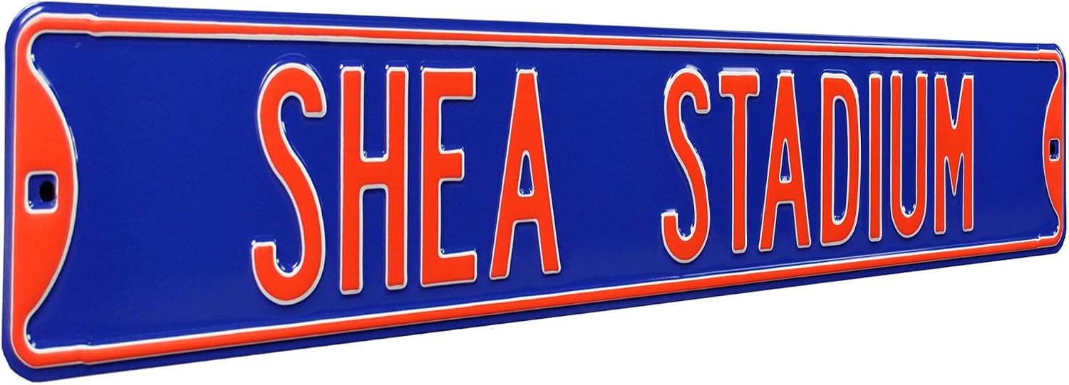 Amazon.com : Shea Stadium Blue Street Sign : Sports Fan Decorative ...