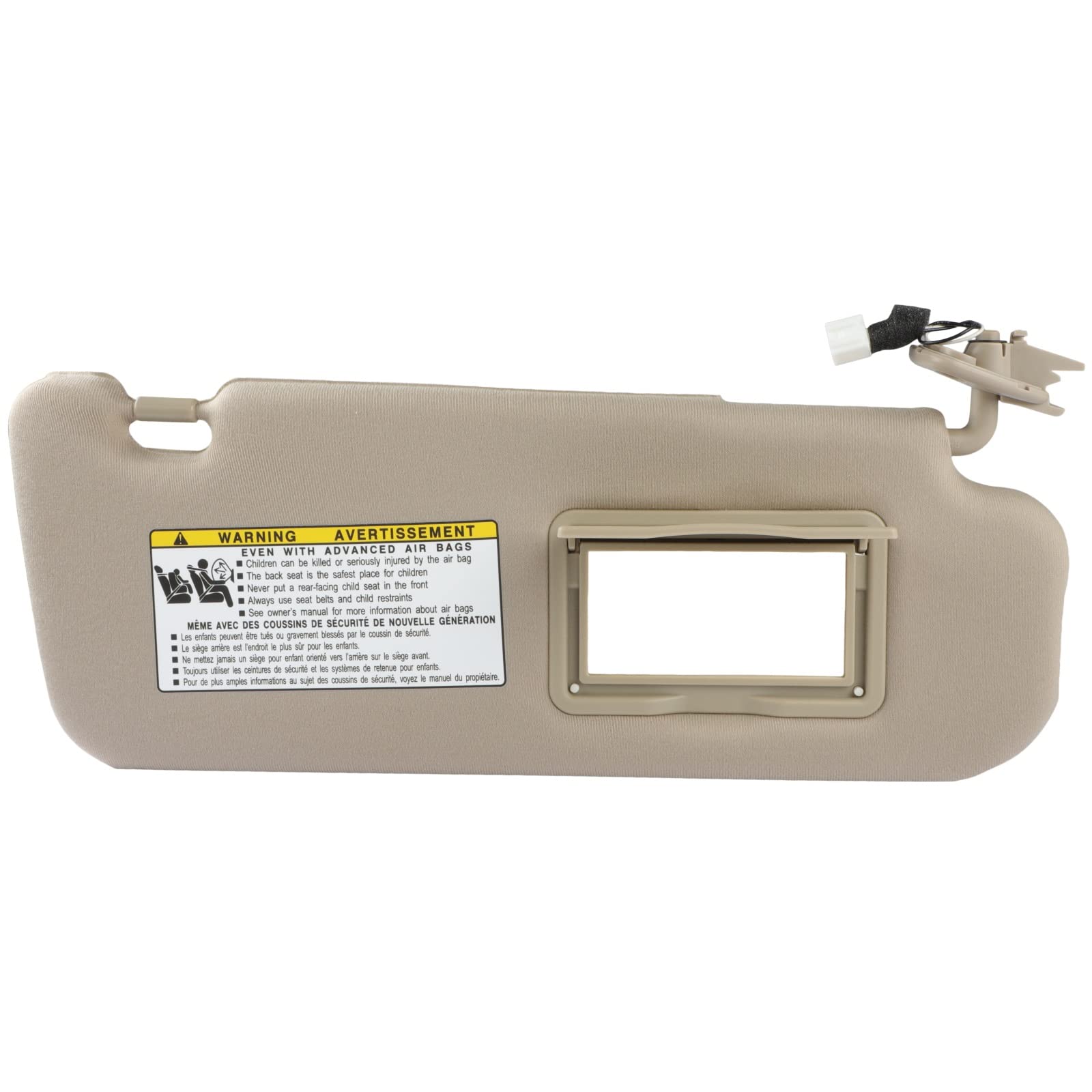 Amazon.com: SCITOO Beige Right Passenger Side Auto Sun Visor Assembly ...