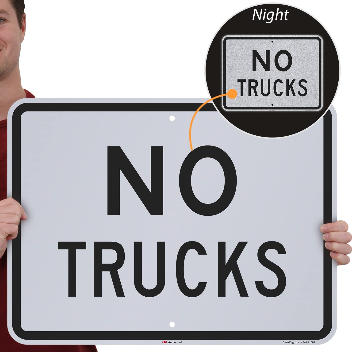 SmartSign 3M Engineer Grade Reflective Signage, Legend "Stop