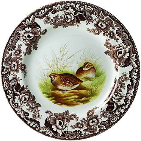 Amazon.com | Spode Woodland Dinner Plates, Turkey, Set of 4, 10.5 ...
