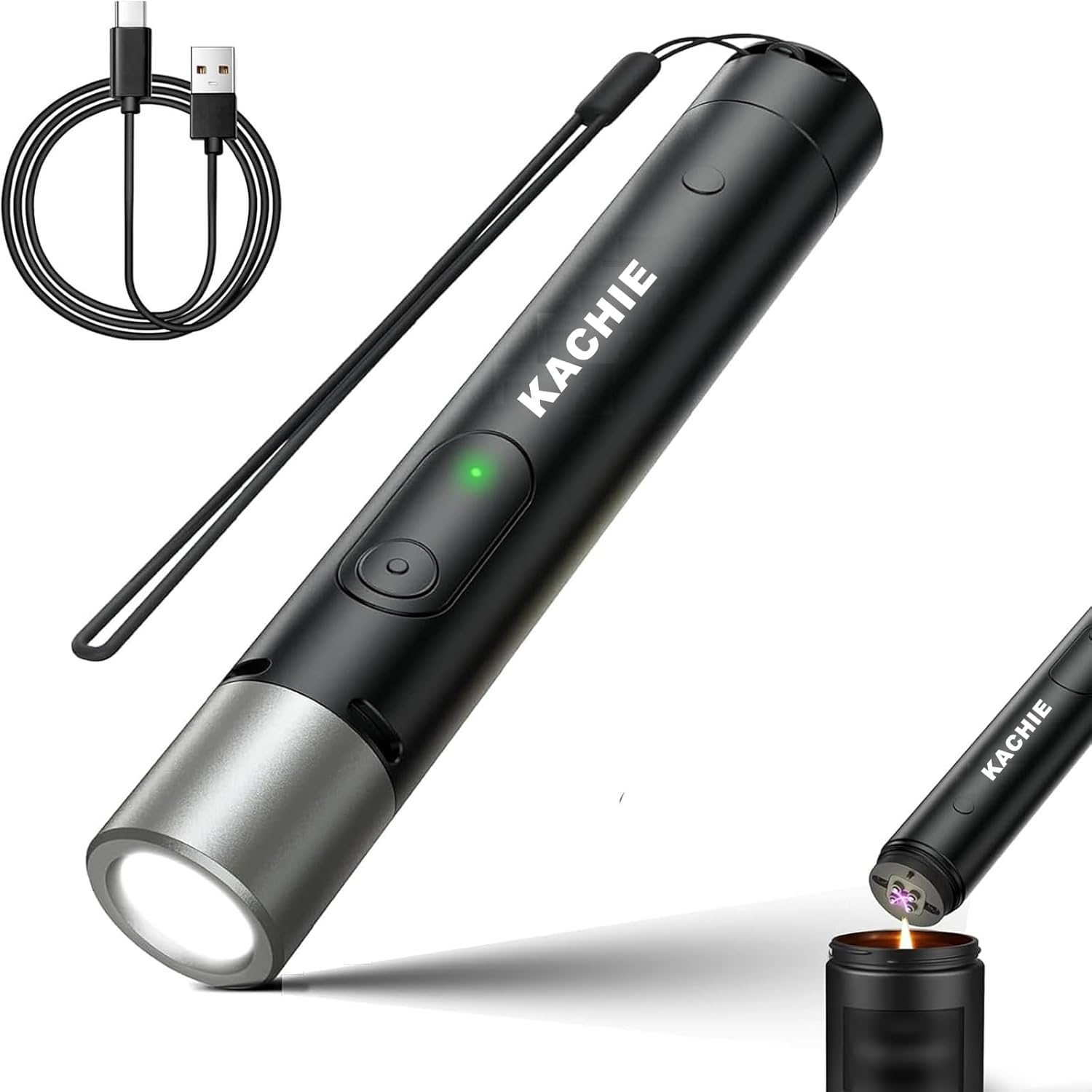Amazon.com: 3 in 1 Flashlight with Arc Lighter and Alarm,2024 New 3 in ...
