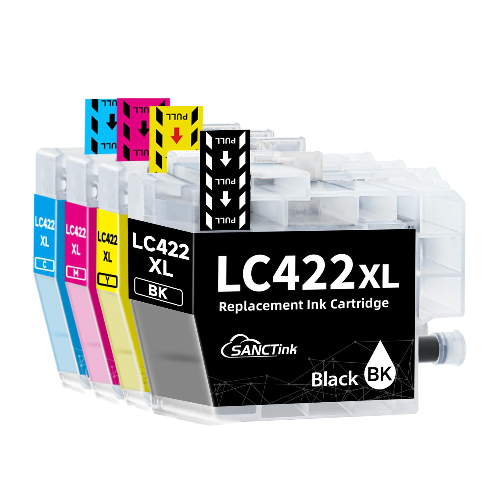 SANCTink 【Pigment】 LC422 LC422XL Cartridges Compatible with Brother LC ...