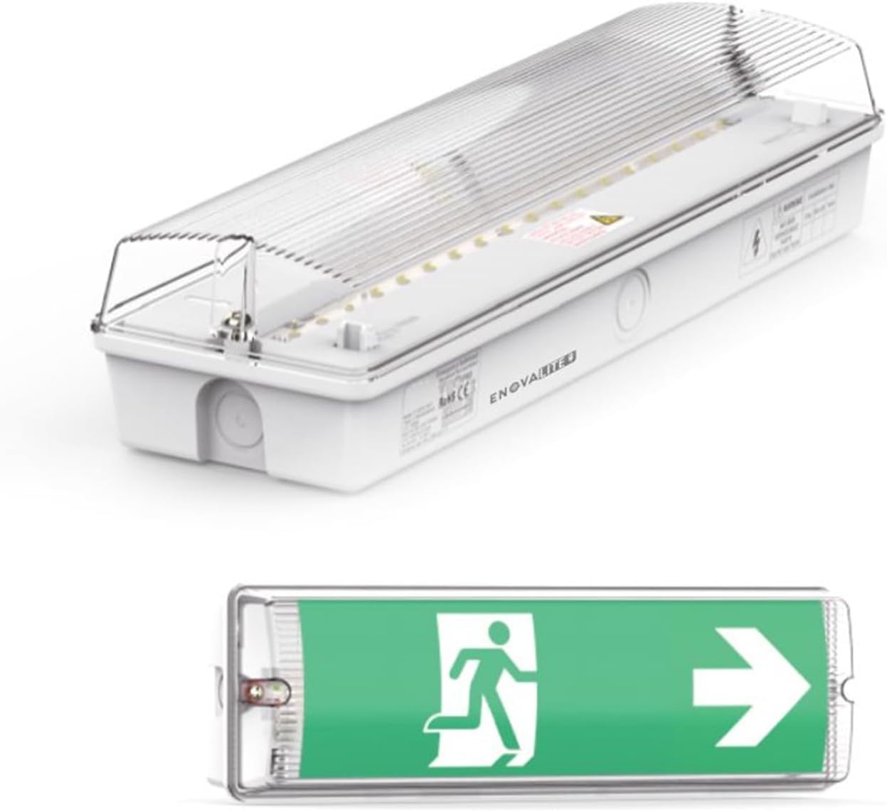 LED Fluchtwegleuchte | IP65 wasserdicht | Notbeleuchtung mit ...