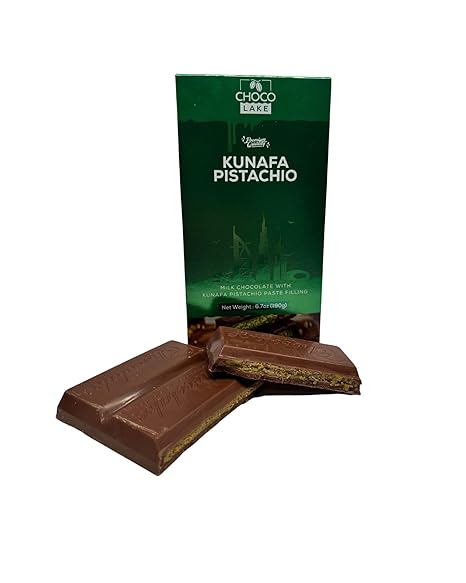 Amazon.com : Dubai Chocolate Kunafa Pistachio Bar - Choco Lake Kunafa ...