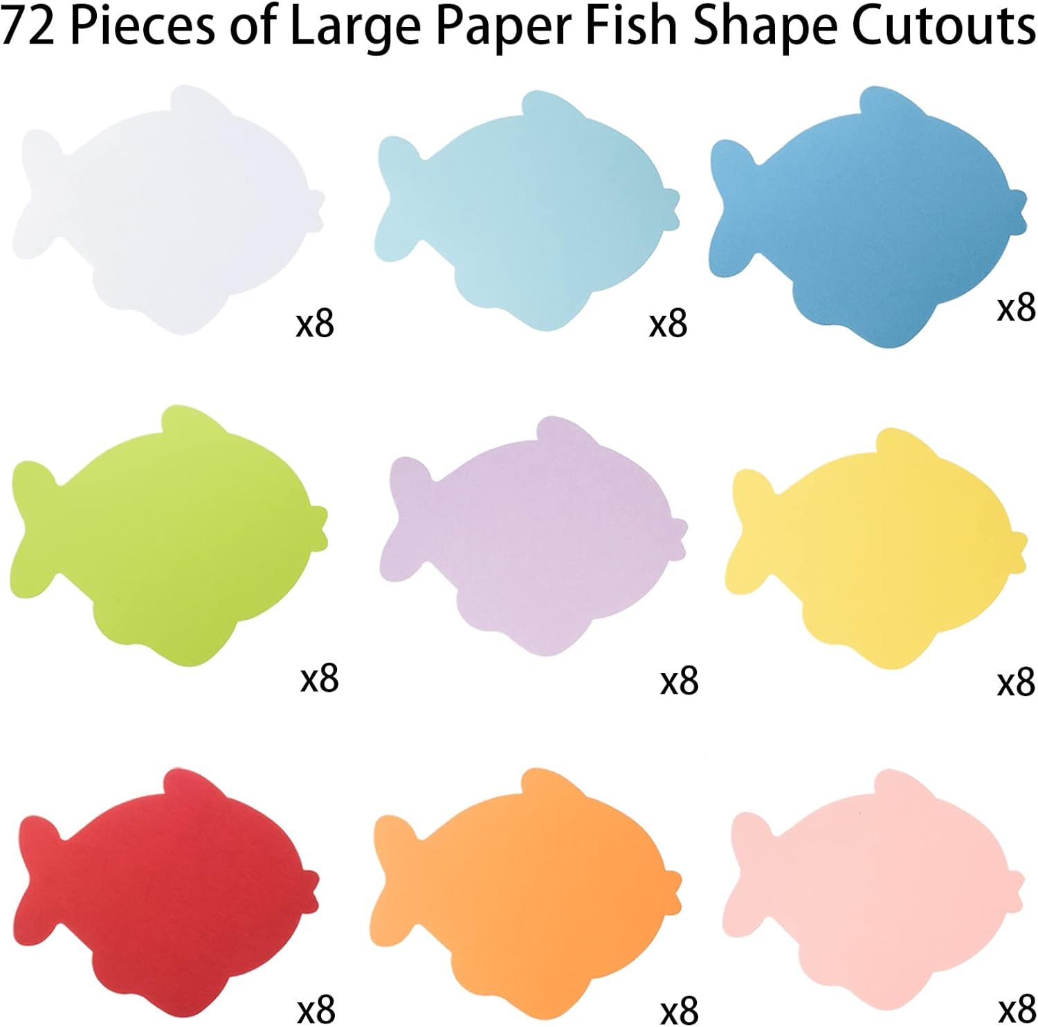 72 Pieces Large Fish Cutouts Paper Fish Shapes Australia | Ubuy