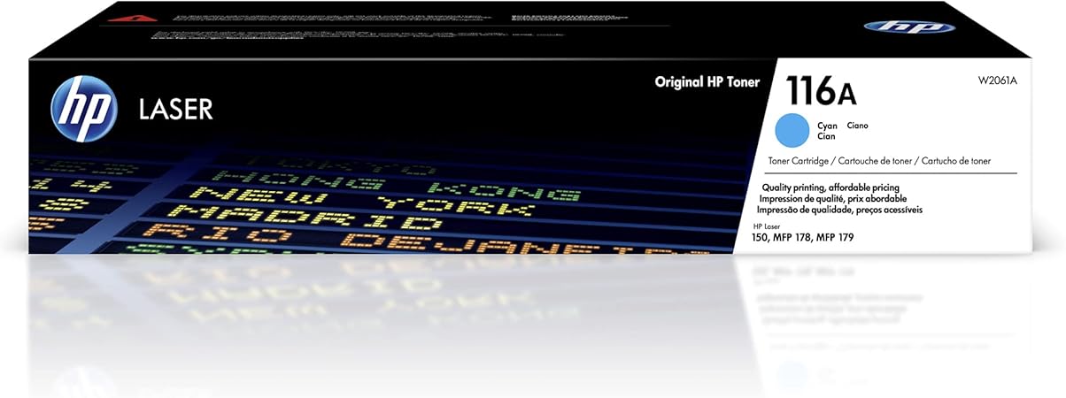 Amazon.com: HP 116A Cyan Toner Cartridge | Works with HP Color Laser 150 Series, HP Color Laser ...