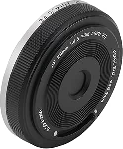 Amazon.com : VILTROX 28mm F4.5 Pancake Lens - Full Frame AF Prime Wide Angle for Sony E Mount ...