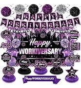 Amazon.com: Happy Work Anniversary Decorations Colorful Happy ...