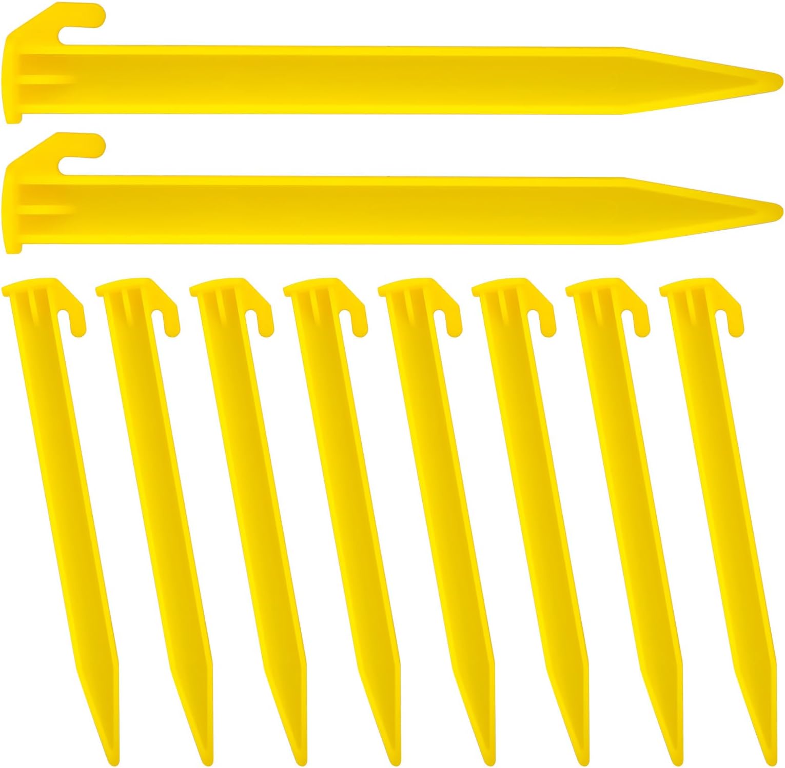 Amazon.com : 9 Inch Plastic Tent Stakes -12 pcs Heavy Duty and Larger ...