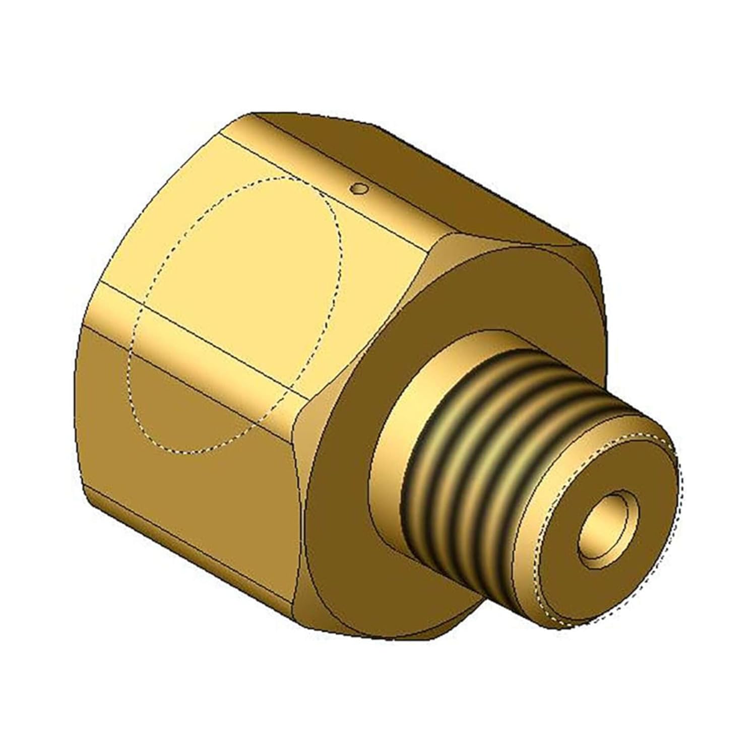 Western Enterprises#B-682, PKGD: CGA 680 Adapter X 1/2" NPT: Mounted ...