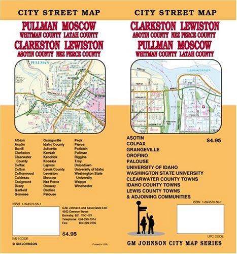 Amazon.in: Buy Pullman/Moscow and Clarkston/Lewiston City Street Map ...