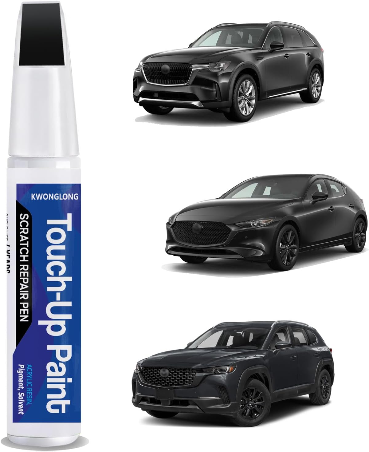 Amazon.com: 41W Jet Black Mica Touchup Paint Compatible with Mazda, 2 ...